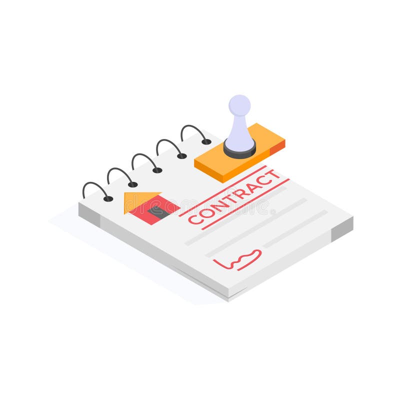 Get this Amazing Icon of Property Contract in Modern Style Stock Vector ...