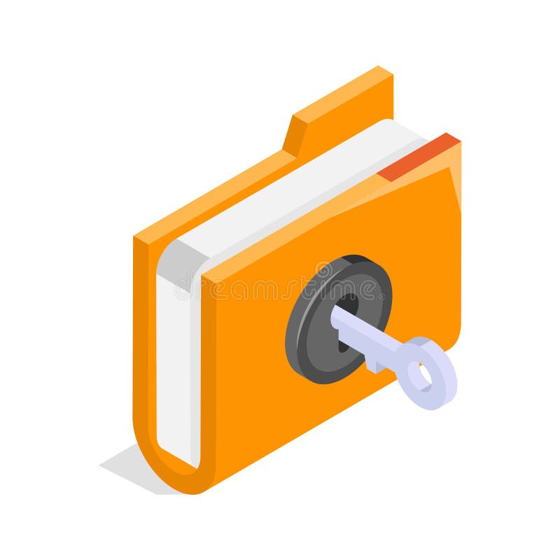 Secure Folder stock illustration. Illustration of icon - 357395826