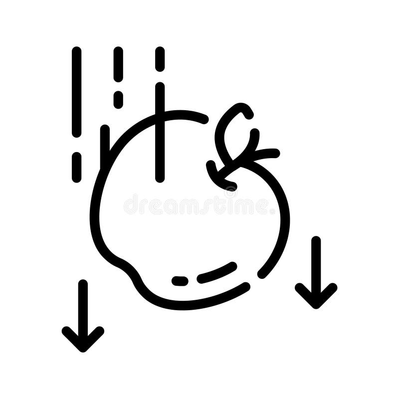 Get this Amazing Line Style Icon of Gravity Force Stock Illustration ...