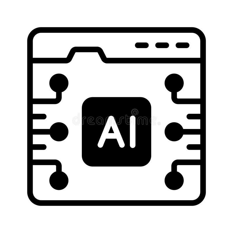 Get this Amazon Icon of Artificial Intelligence in Modern Style Stock ...