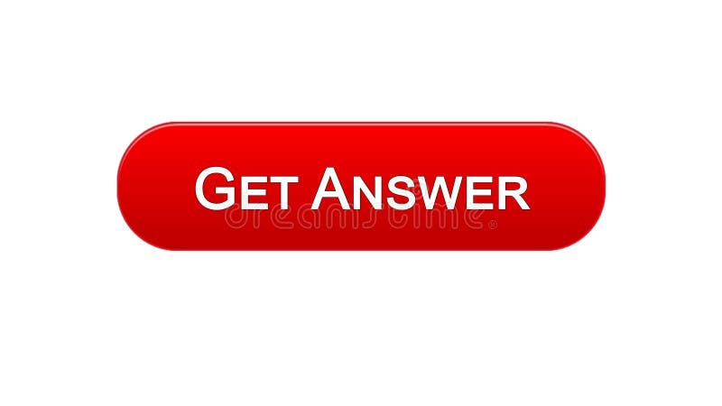 Get Answer Web Interface Button Red Color, Online Consultation, Site ...