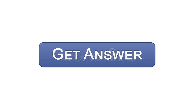 Get Answer Web Interface Button Violet Color, Online Consultation, Site ...