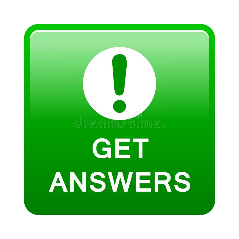 Get answers button stock vector. Illustration of generated - 126165501