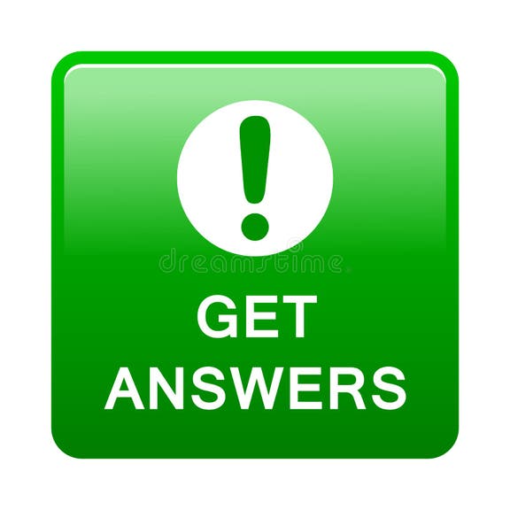 Get answers button stock vector. Illustration of generated - 126165501