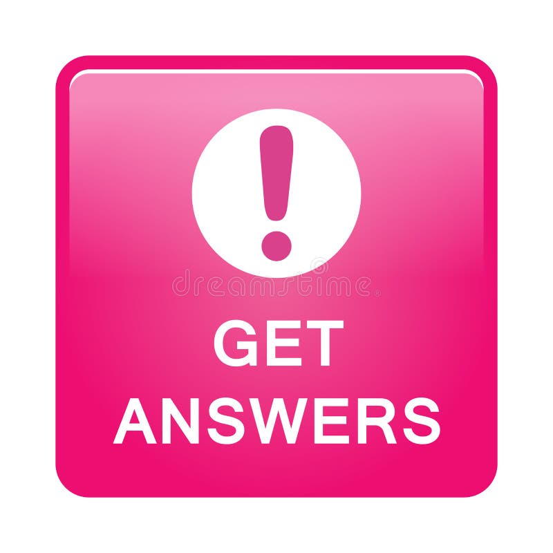 Get answers button stock vector. Illustration of generated - 126165537