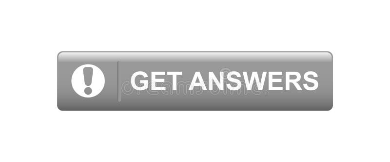Get answers stock illustration. Illustration of button - 122438212