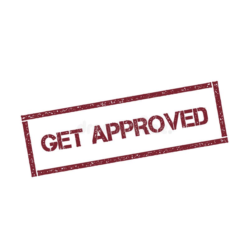 Pre-approved Rectangular Stamp. Stock Vector - Illustration of label ...