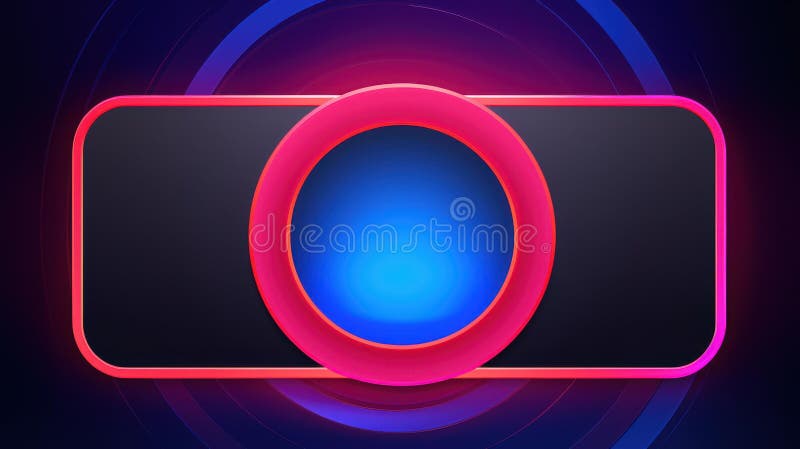 Get Attention with a Blue and Pink Gradient Neon Frame for Web and Project Designs Stock ...