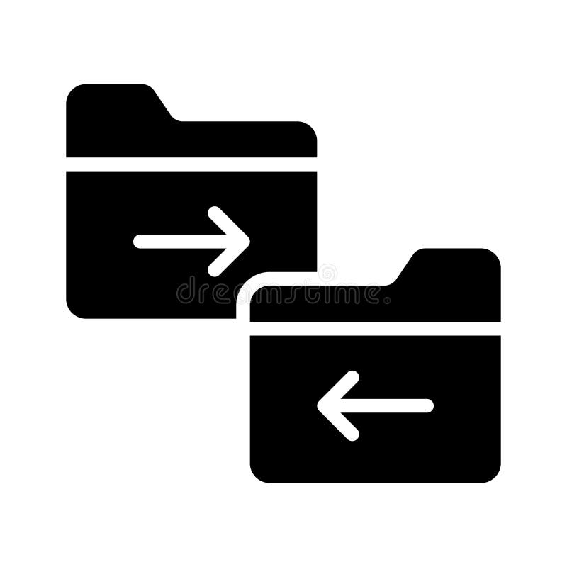 File Transfer stock vector. Illustration of black, solid - 332532677