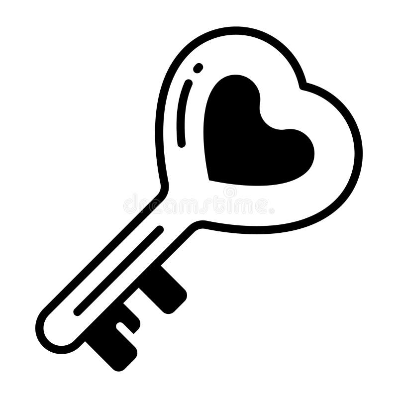 Get this Beautiful Vector of Love Key in Modern Style, Premium Icon ...