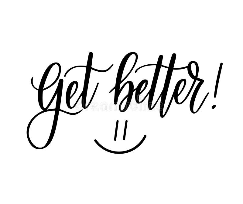 Get Better Vector Motivational Nice Postcard Lettering Stock Vector ...