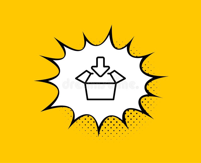 Get Box Line Icon. Open Delivery Parcel Sign. Cargo Package. Vector ...