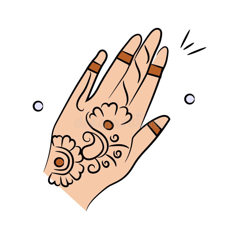 Get this Carefully Designed Icon of Mehndi Design Stock Vector ...