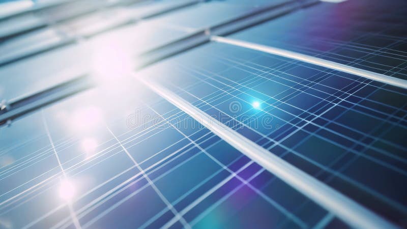 Get a Closer Look at a Solar Panel, Capturing the Intricate Details of ...