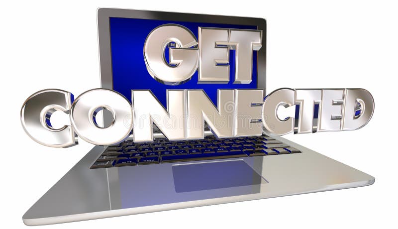 Get Connected Computer Laptop Link Internet Website Stock Illustration ...