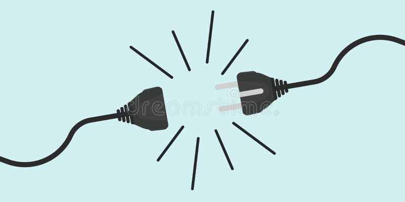 Get Connected Plug and Socket Flat Icon Stock Vector - Illustration of ...
