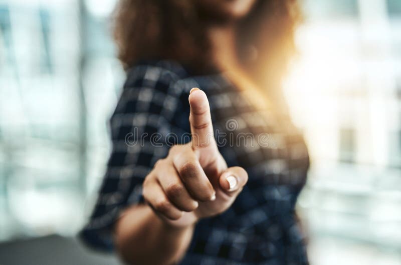 Get Connected with a Single Touch. an Unrecognizable Businesswoman ...