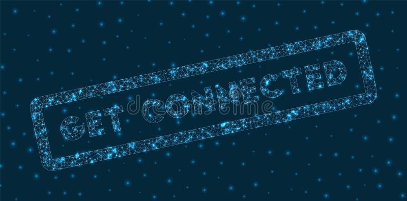 Get Connected Word in Digital Style. Stock Vector - Illustration of ...