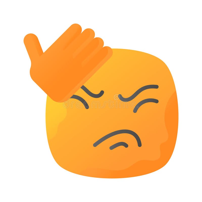 Get this Creative Icon of Frustrated Emoji, Ready To Use Vector Stock ...