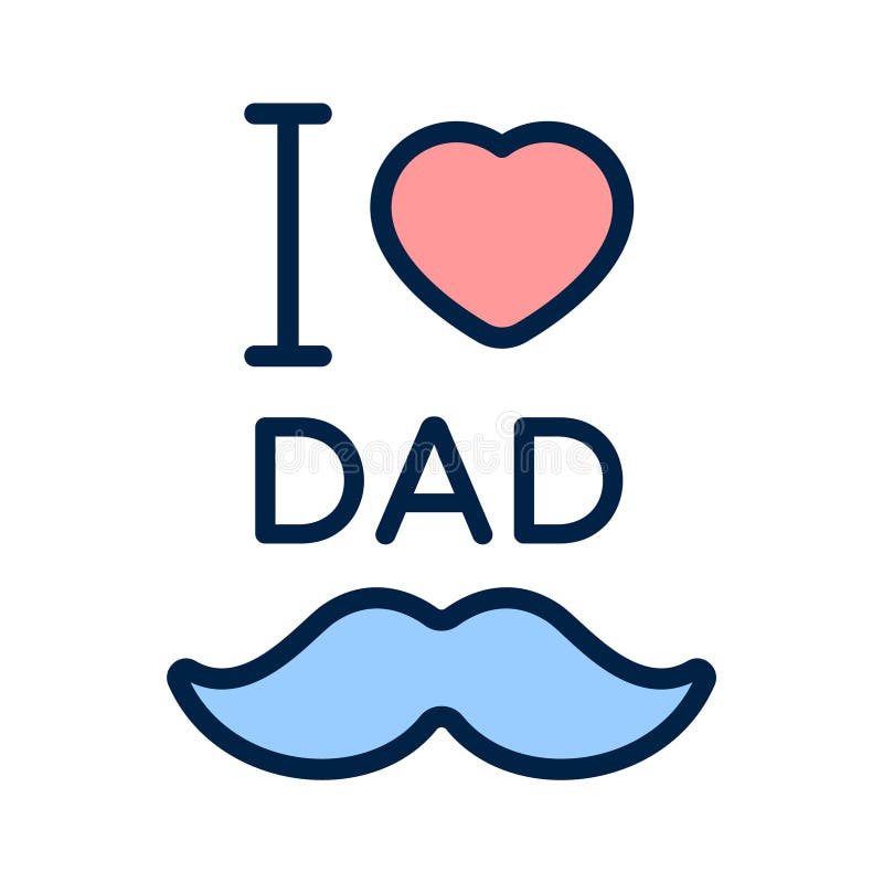 Get this Creative Icon of I Love Dad, Father Day Vector Design Stock ...