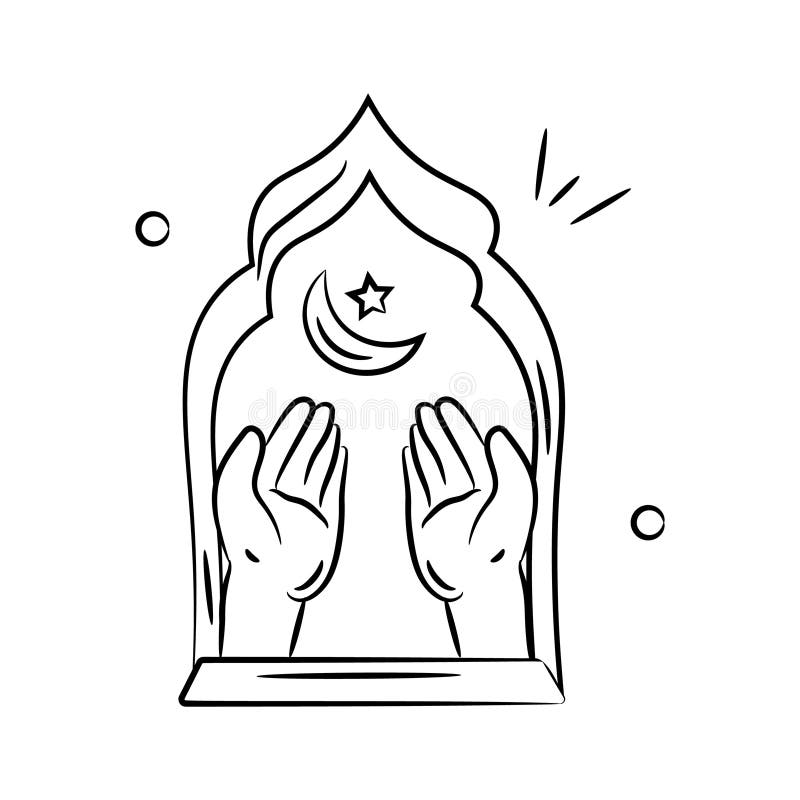 Get this Creative Praying Hands Doodle Icon, Ready To Use Vector Stock ...