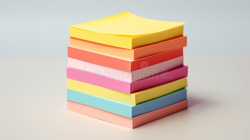 Get Creative with a Stack of Blank Post it Notes Stock Illustration ...
