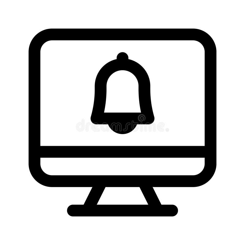 Get this Creative and Unique Icon of Computer Notification Stock Vector ...