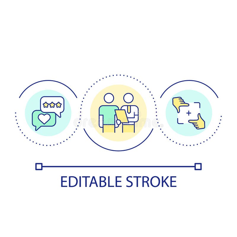 Get Customer Feedback Loop Concept Icon Stock Vector - Illustration of ...