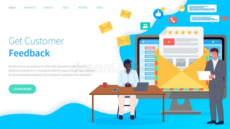 Get Customer Feedback Website Template. Managers and Marketers Study ...