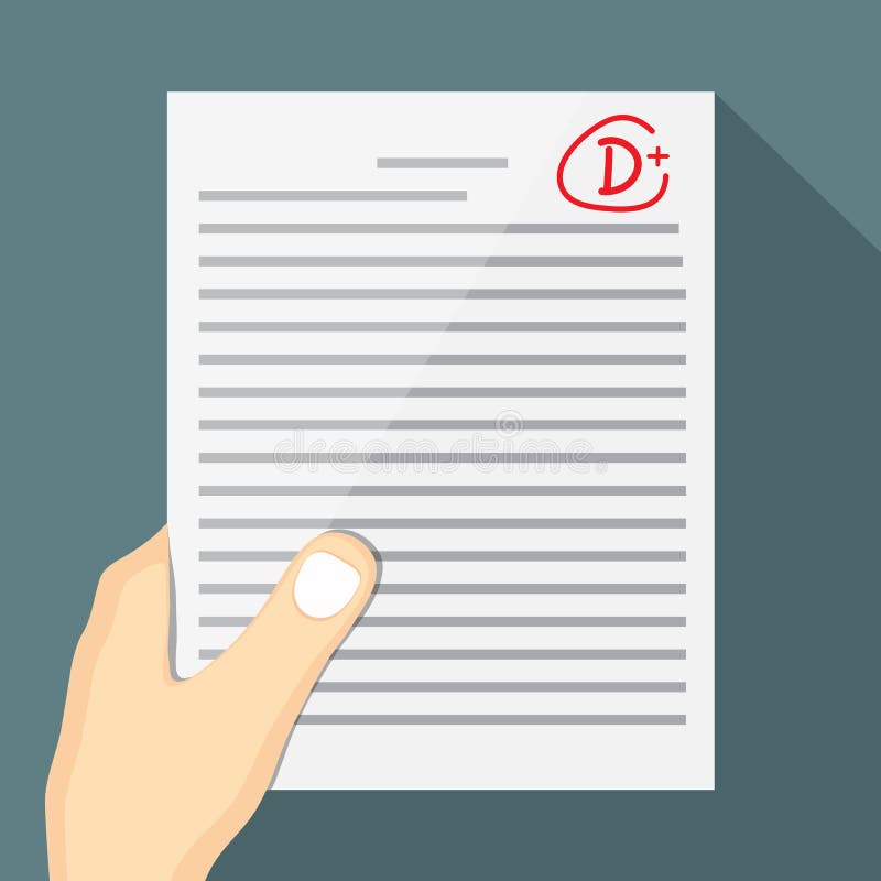 Get D for the exam stock vector. Illustration of drawn - 76800524