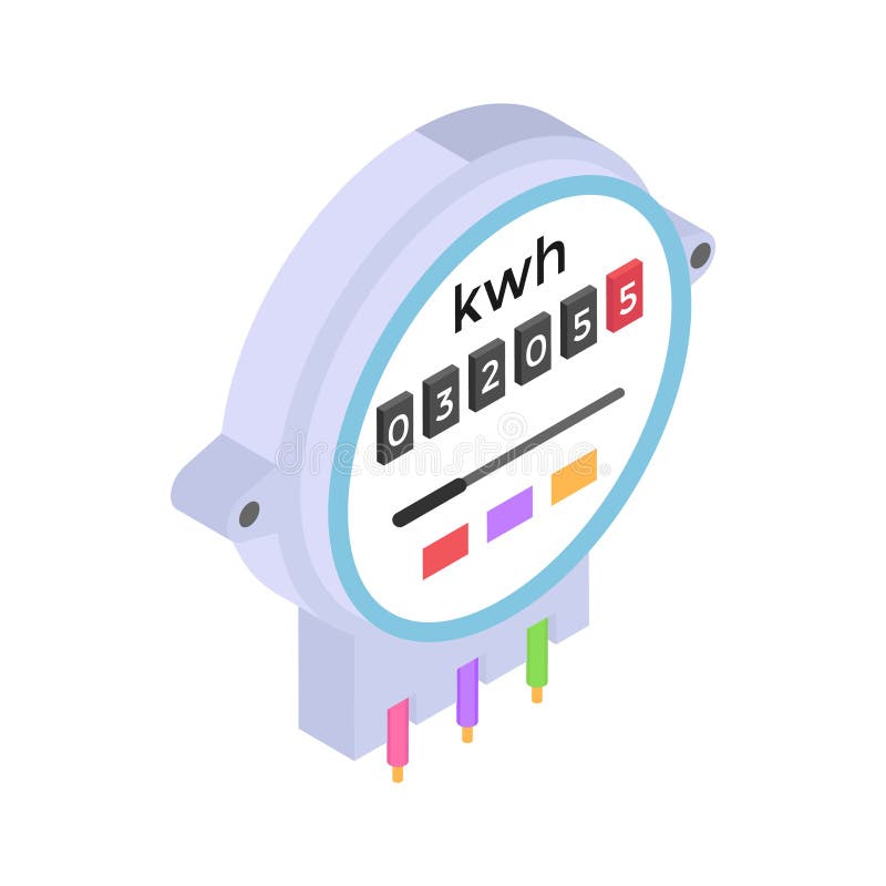Get this Editable Design of Electricity Meter in Modern Style Stock ...