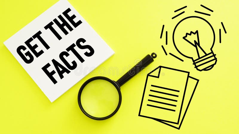 Get the Facts is Shown Using the Text Stock Photo - Image of planning ...