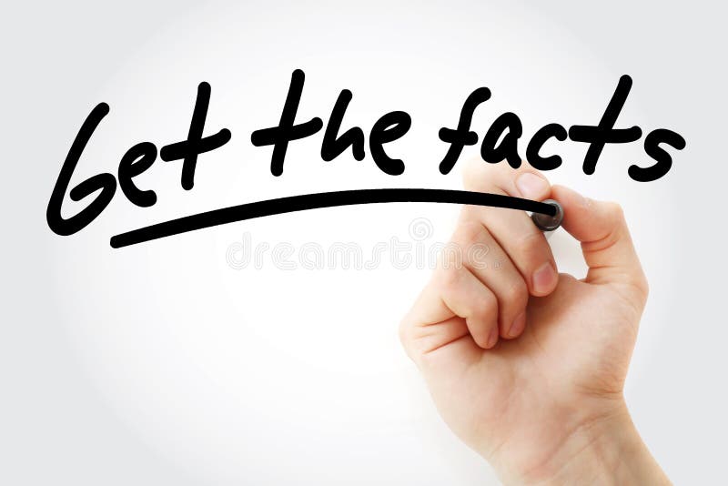 Get the Facts Text with Marker Stock Image - Image of businessman ...