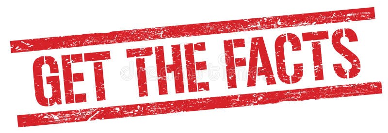 GET the FACTS Text on Red Grungy Rectangle Stamp Stock Illustration ...