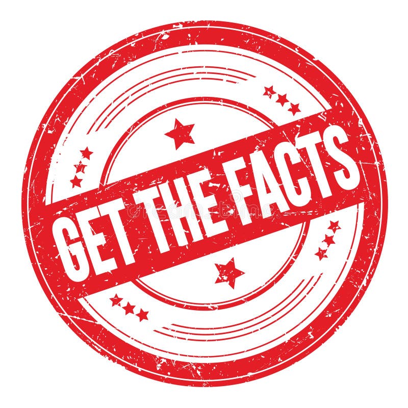 GET the FACTS Text on Red Round Grungy Stamp Stock Illustration ...