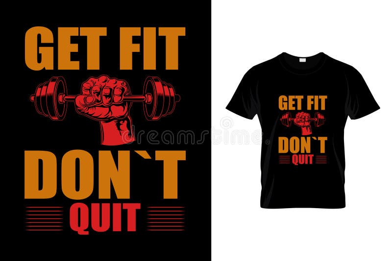 Get fit Don`t Quit. stock illustration. Illustration of girl - 368691709