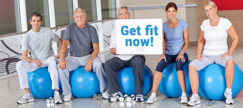 Get Fit Now in Fitness Center Stock Photo - Image of elderly, pilates ...
