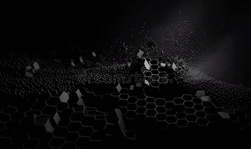 Get Glimpse of the Future with this Black Hexagon Background Creating ...