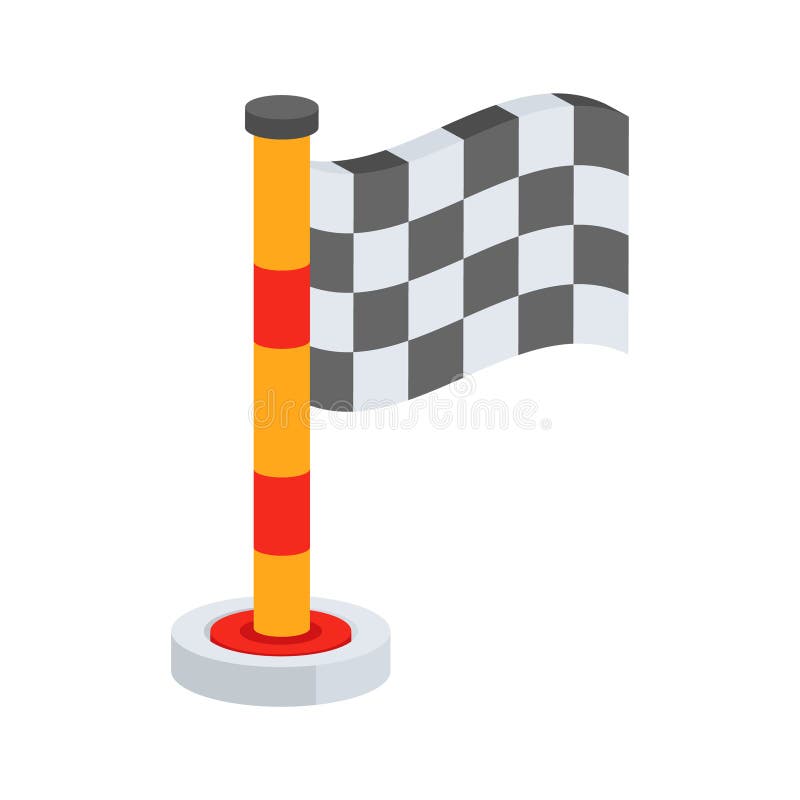 Get a Glimpse of Sports Flag 3d Style Icon Stock Vector - Illustration ...