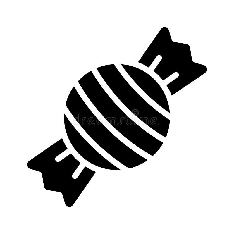 Get a Glimpse of this Wrapped Candy Glyph Icon Stock Vector ...