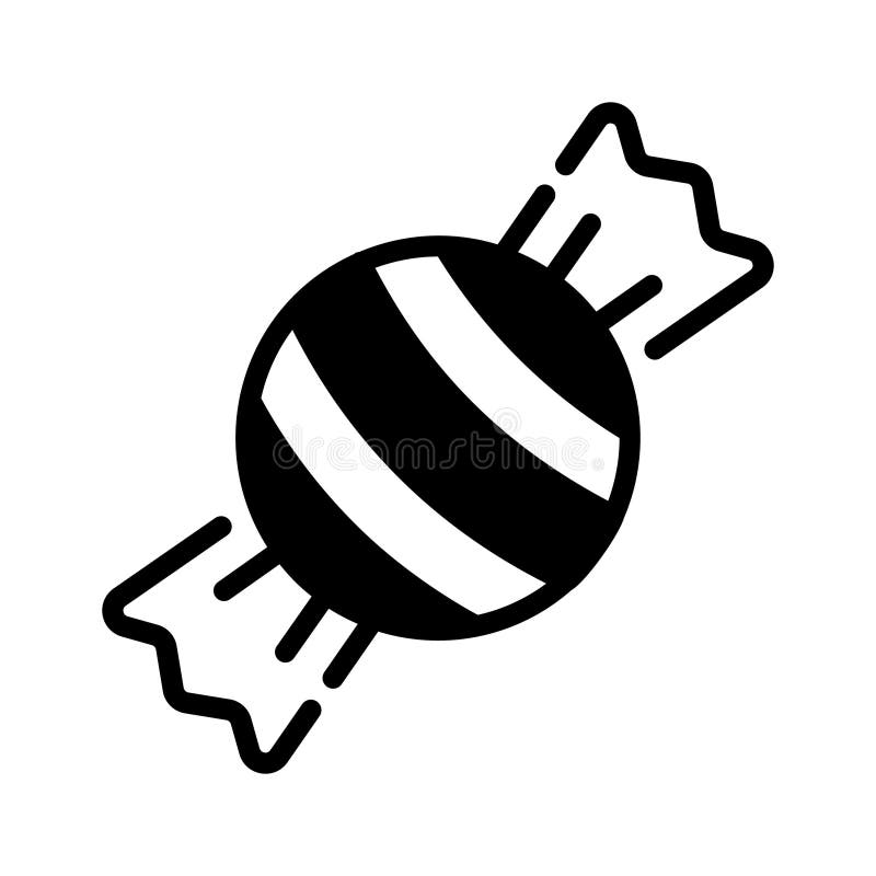 Get a Glimpse of this Wrapped Candy Glyph Icon Stock Vector ...
