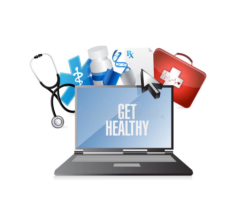 Computer Doctor Theme Image 1 Stock Vector - Illustration of looking ...