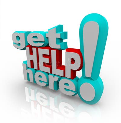 Get Help Here - Customer Support Service Solutions Stock Illustration ...