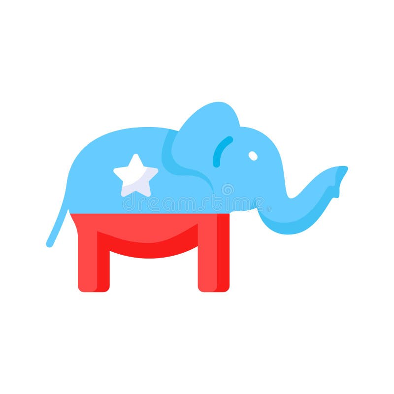 Get His Amazing Icon of Us Republican Party, Elephant Vector Editorial ...