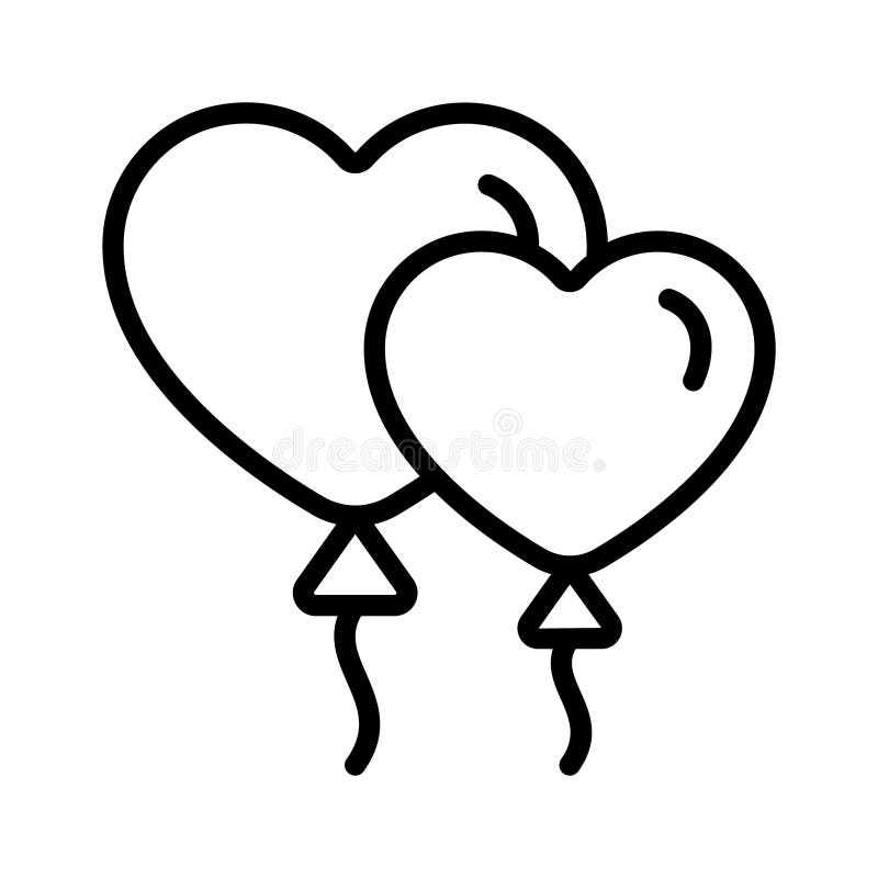 Get Hold on this Creative Icon of Heart Balloons Stock Vector ...