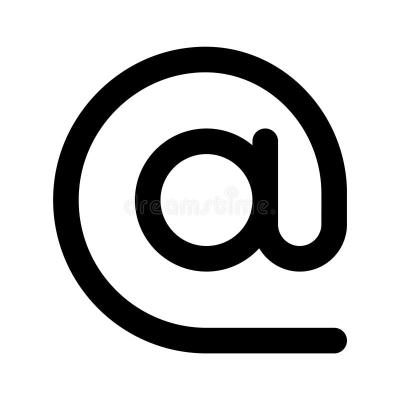 Get this Icon of at Sign, User Interface Vector Stock Vector ...