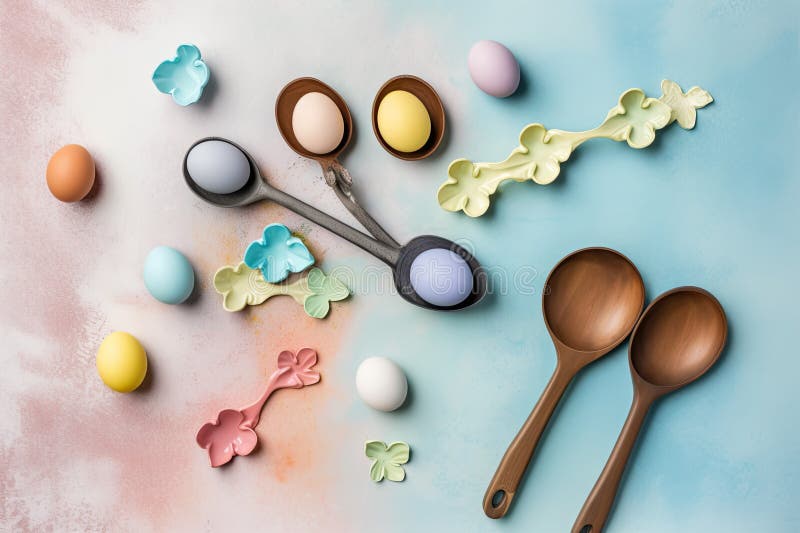Get Inspired for Easter Baking with this Top View Photo of Colorful ...
