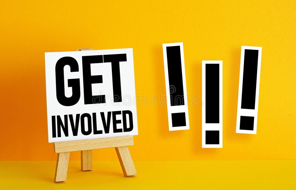 Get Involved is Shown Using the Text on Banner Stock Photo - Image of ...