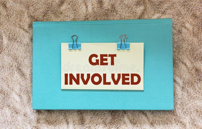Get Involved Text Written on a Green Notebook. Stock Photo - Image of ...