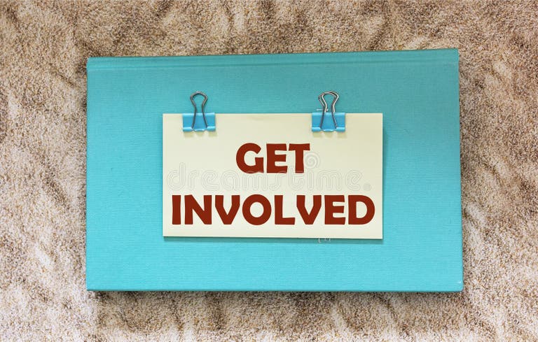 Get Involved Text Written on a Green Notebook. Stock Photo - Image of ...
